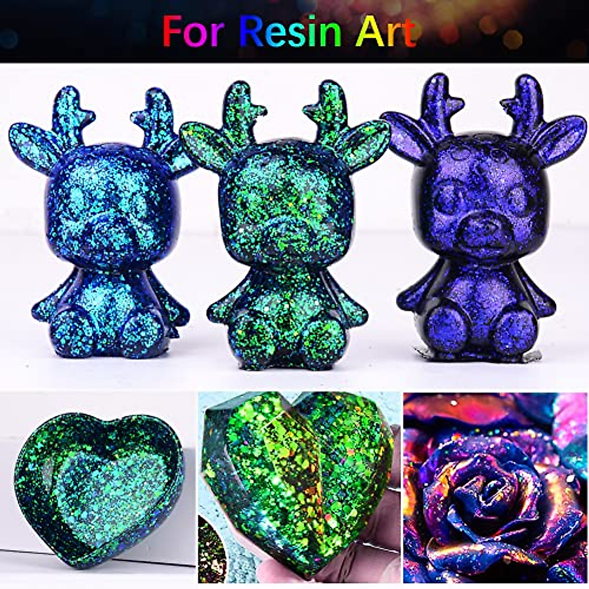 Chunky Glitter for Epoxy Resin,9 Boxs Chameleon Colors Shift Chunky Glitter Mixed Fine Glitter, Holographic Iridescent Glitter Flake Sequin for Tumbler Craft, Nails, Makeup