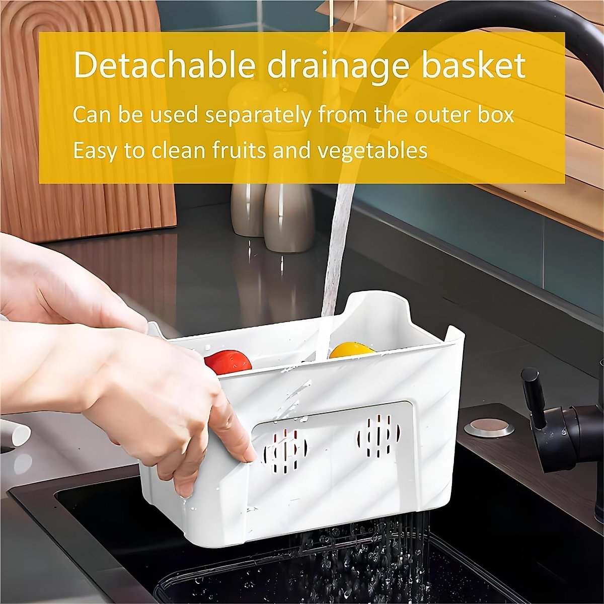 Fruit Containers for Fridge，Fresh Food Containers for Refrigerator，Fruit Containers for Fridge Keep Fresh，Food Box Container with 3 Removable Colanders for Berry，Vegetable, Refrigerator Organizer Bins
