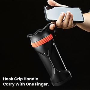 Roamwild Cerami Cup 16oz / 455ml – With Unique Ceramic Fresh Tasting Inner - Quadruple Thermal Insulation Technology Stainless Steel Travel Mug, BPA-Free, Dishwasher Safe (Black & Red)