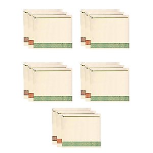 Mayatra's Organic Saree Storage Bags -100% Cotton Wardrobe Organizer For Storage - Saree Bag For Clothes Storage With Zipper -Saree Bag for Clothing Store (14 * 16 inches) (Pack Of 15)