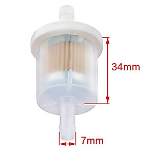 Harbot 49019-0027 Fuel Filter for Kawasaki 49019-7001 49019-7005 49019-0014 1/4" Inline Fuel Filter for Briggs and S 691035 493629 5065 2hp 17.5hp 27hp 35hp Engines John Deere AM108356