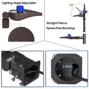 LEDMO 300W LED Parking Lot Light Slip Fitter Mount 36000LM 5000K Outdoor Commercial Area Lighting with Dusk to Dawn Photocell, Easy Installation IP65 Waterproof Shoebox Light for Street, Yard
