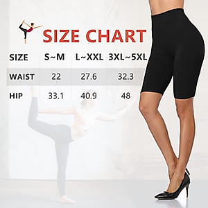 Polar Bunny Women's Fashion Biker Shorts High Waist Workout Yoga Shorts Anti Chafing Athletic Shorts for Gym Running