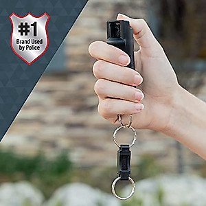 SABRE Campus Safety Pepper Gel for Self Defense with Quick Release Key Ring, Protect Against Multiple Threats with 25 Bursts, Gel is Safer, Locking Safety Top, Ergonomic Finger Grip, 0.54 fl oz