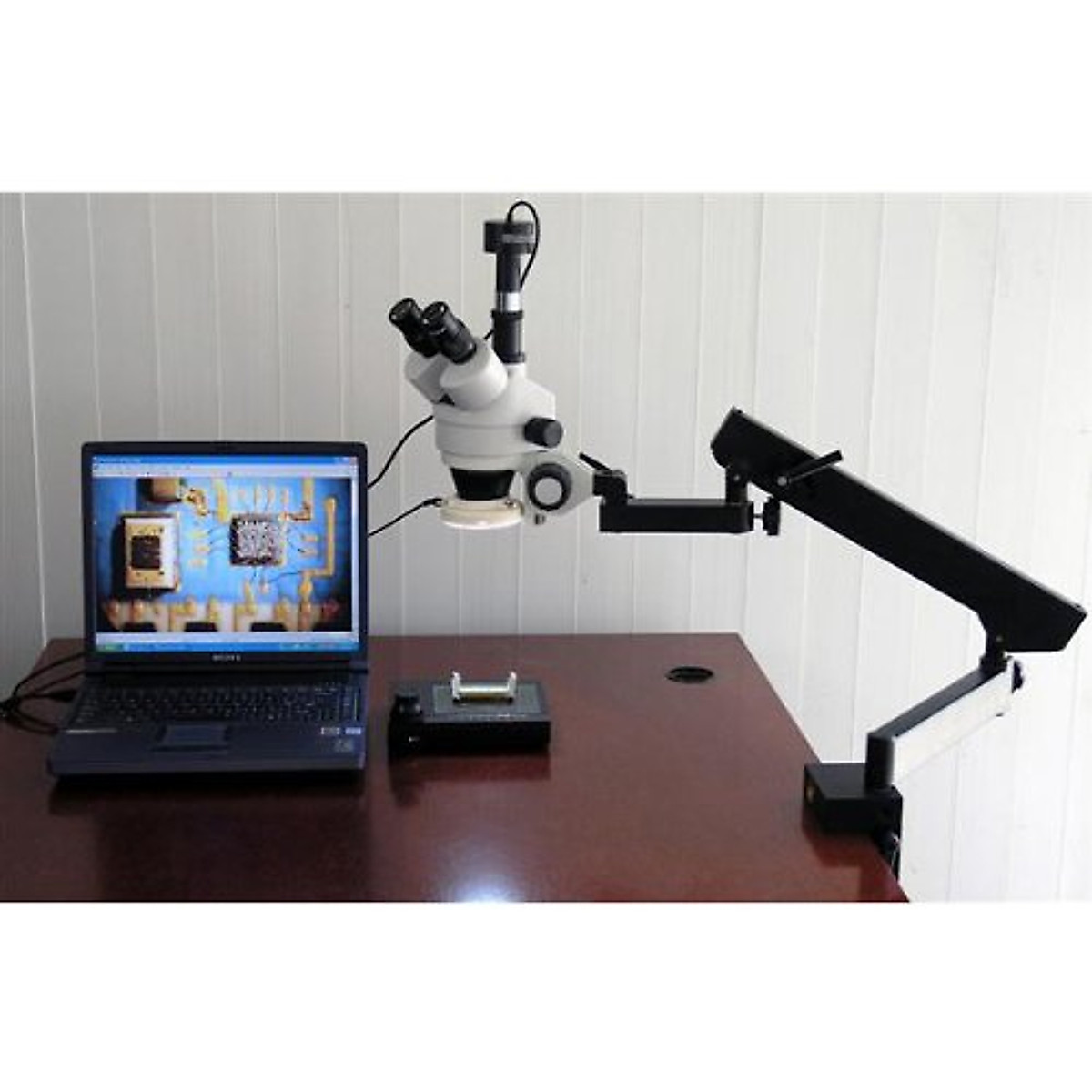 AmScope GT100 X-Y Gliding Table - Manual Stage For Microscopes, Black