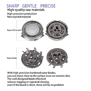 SH30 Replacement Heads for Shaver 2300 3800, Heads Compatible with Philips Series 3000,2000,1000,S738 with Durable Sharp Blade, Electric Razor Shaving Heads Blades Back-Up Rotary Heads Accessories