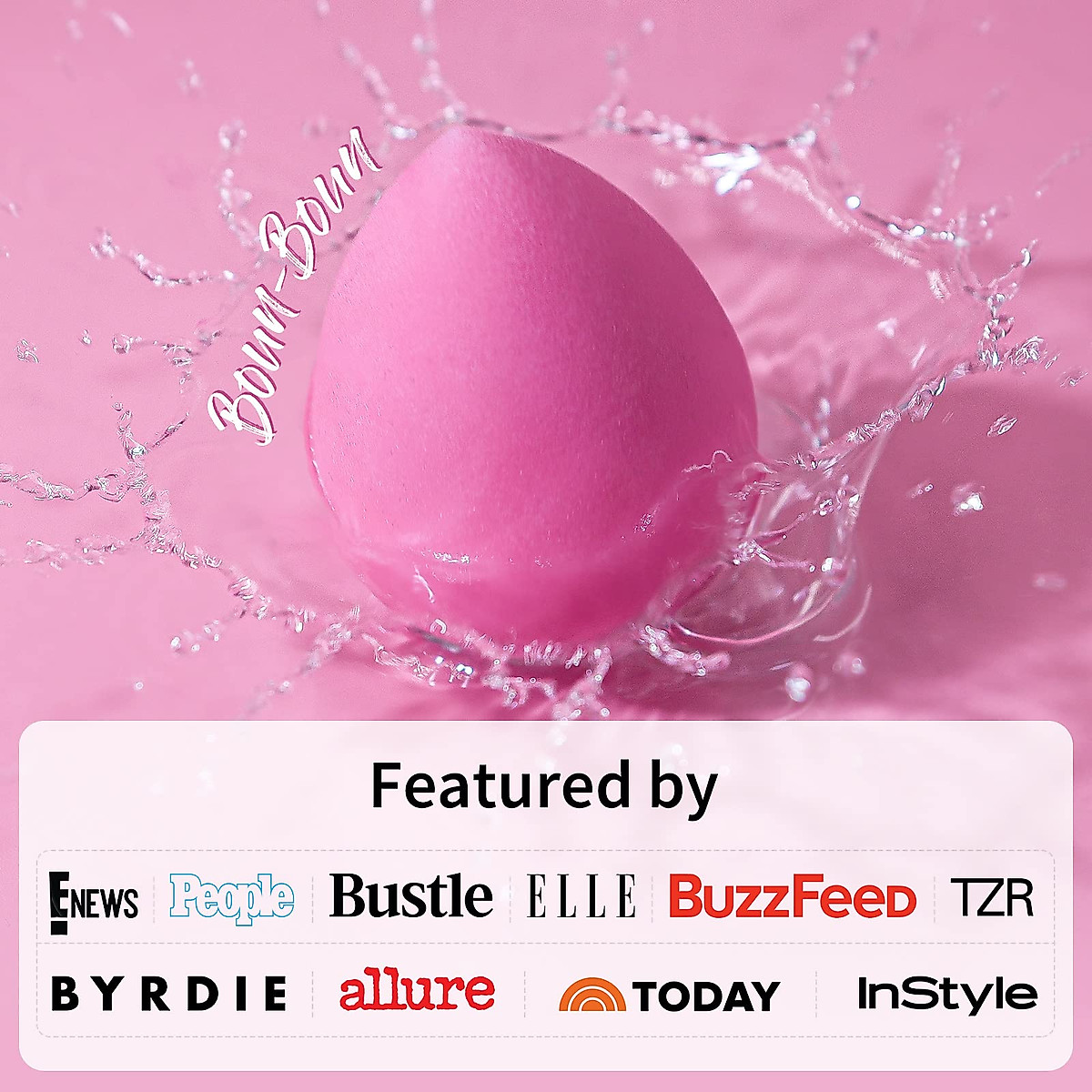 BEAKEY Makeup Sponge, Latex-free and Vegan Beauty Sponge, Boun Boun Sponges Flawless for Cream, Liquid Foundation & Powder Application