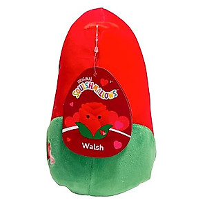 Squishmallows Kellytoy Valentines D Squad Plush Toys Soft Plush Animal (8" Walsh The Rose)