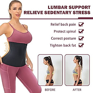 YADIFEN Corset Waist Trainer for Women Lower Belly Fat Sweat Waist Trimmer Workout Body Shaper