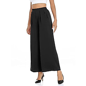 Arolina Women High Waist Wide Leg Long Pants Loose Fit Casual Palazzo Lounge Pants with Pockets