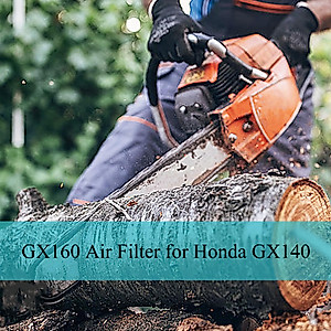 Atunee 2Pcs GX160 Air Filter for Honda GX200 GX160 GX140 GX100 GX110 5.5HP 6.5HP 7.5HP Engine with Pre Filter Replace for 17210-ZE1-505 17210-ZE1-517 17210-ZE1-822 17210-Z4M-821