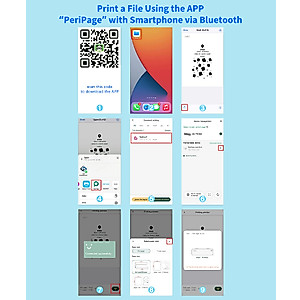 JADENS Wireless Portable Printer - Supports 8.26"x11.69" US Letter, Inkless Mobile Printer Compatible with iOS, Android & Laptop, Portable Printers Wireless for Travel, Mobile Office, School, Home