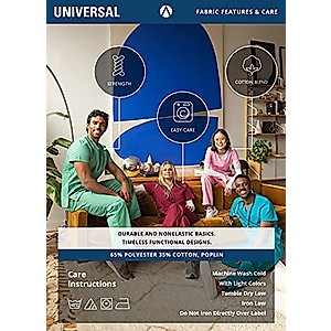 Adar Universal Scrubs for Women - Drawstring Straight Leg Scrub Pants - 510 - Navy - S