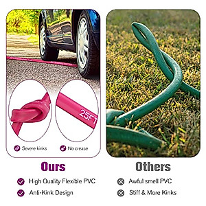 WELLUCK 25 FT RV Water Hose - Food Grade Drinking Water Hose- Phthalate, BPA Free Hose - Anti Kink and Flexible Garden Hose for RV Camper and Marine Use- Purple, 5/8inch Diameter