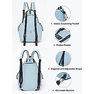 THE GYM PEOPLE Lightweight Mini Backpacks Womens Waterproof Travel Daypack Small Cute Crossbody Sling Bags