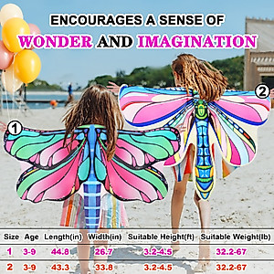iROLEWIN Kids Bug-Costume Dragonfly-Wings for Girls and Mask Butterfly Dress-Up Wings as Boys Halloween Party Favors
