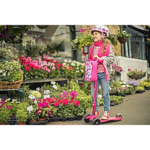 Micro Kickboard - Maxi Deluxe 3-Wheeled, Lean-to-Steer, Swiss-Designed Micro Scooter for Kids, Ages 5-12 (Pink)