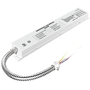 LED Emergency Backup Driver 20W, 120V-347VAC, Rechargeable UL Approved Backup Battery, Over 90mins Emergency Time, for LED troffer, Panel and Tubes