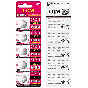 LiCB CR 2016 Battery,CR2016 Lithium Batteries,3 Volt Coin & Button Cell (20 Pack)
