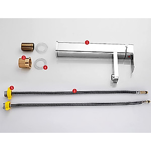 Bathroom Sink Faucets Single Hole,Pull Out Faucet Lacquered or Plated Surface,Basin Bath Tap Deck Mount Brass Faucet Vanity Faucet Includes Hose Drainage Accessories (Black, Short)