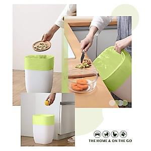 Compostable Trash Bags - FORID 1.2 Gallon Small Garbage Bags 150 Count Mini Strong Trash Can Liners 5 Liter Unscented Wastebasket Bags for Kitchen Bathroom Office Home Garbage Can (5 Rolls/Green)