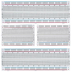Deke Home 4 Solderless Breadboard Kit. 2x830- large +2x400-small. Arduino Bread board for Proto Shield electronic distribution circuit. Connecting mini blocks boards raspberry pi jumper wires circuits