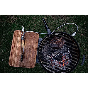 BBQ Dragon Double Extreme Grill Light - Super Bright Dual LED BBQ Lights for Grill - 360° Flexible Stainless Steel Gooseneck - Great BBQ Grill Accessories - Weather Resistant, Batteries Included