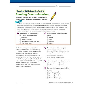 Scholastic Success with Reading Tests Grade 6 Workbook (Scholastic Success; Grade 6)