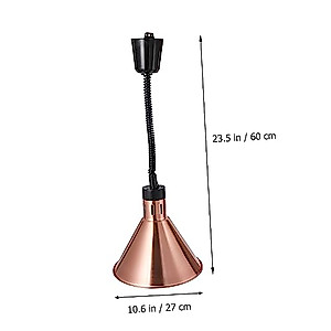 MUCKLILY 1pc Food Warmer Lamp Catering Food Commercial Food Heat Lamp Commercial Food Warmers Turtle Tank Heater Portable Heaters Heat Food Lamp Buffet Heating Lamp Food Warmer Light Metal