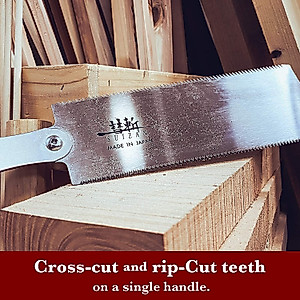 SUIZAN Japanese Pull Saw Hand Saw 9.5 Inch Ryoba Double Edge Flush Cut Saw Woodworking tools Gifts