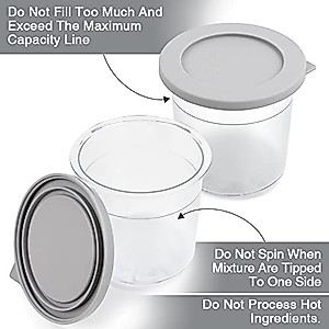 ARCOOLOR Pint Containers with Silicone Lids 4 Pack Replacement for Ninja Creami, Compatible with NC299AMZ & NC300s Series Ice Cream Maker with E-Cookbook, Airtight & Dishwasher Safe (Mint, Grey)