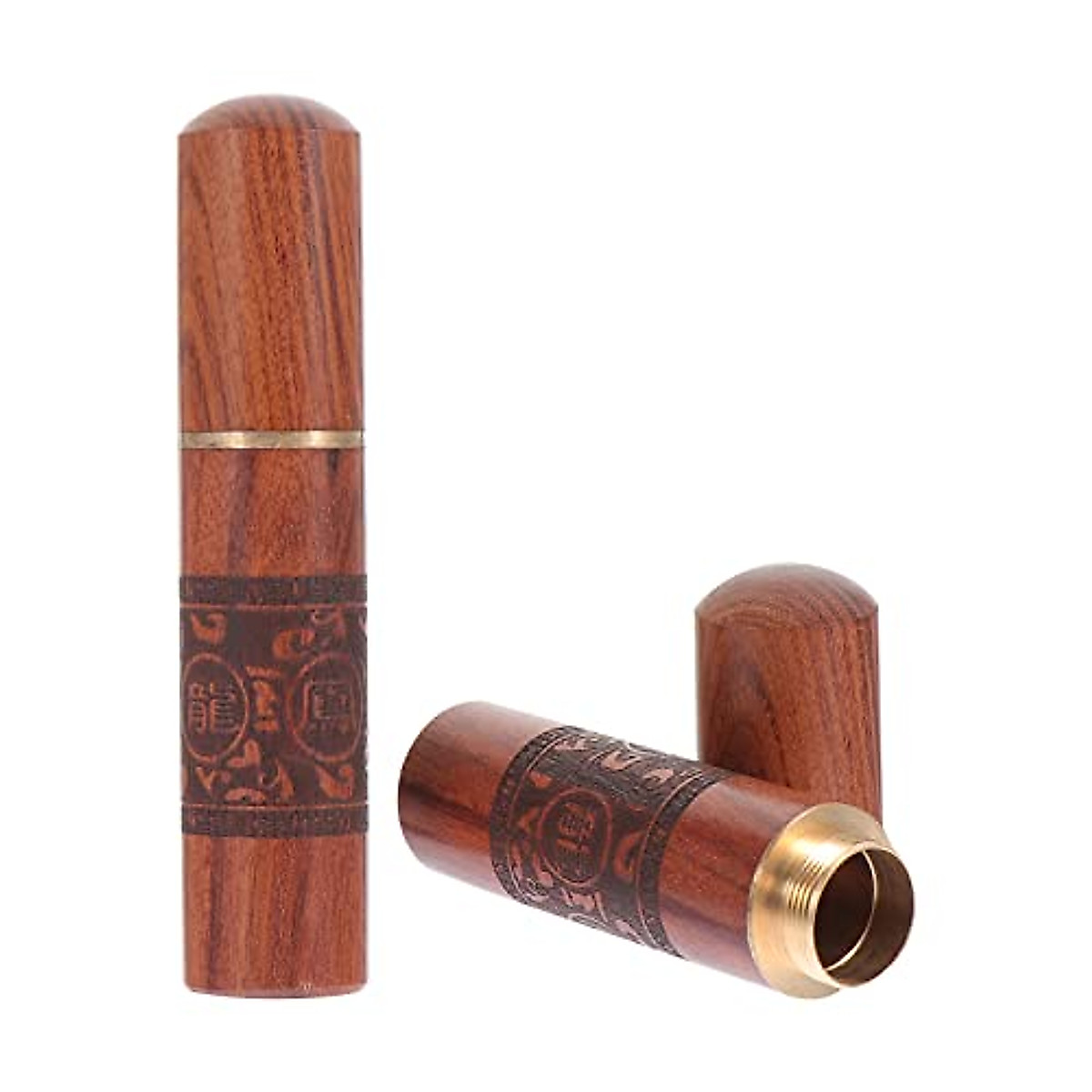 Wooden Needle Case Needle Tubes: Wood Sewing Needles Holder Container Storage Case 2pcs Toothpick Storage Box for Sewing Supplies Storage