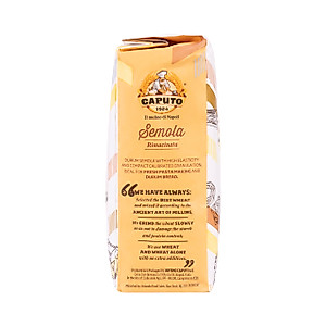 Antimo Caputo Semolina Flour 2.2 LB (Pack of 2) Bulk Italian Durum Semola Flour - All Natural Dough for Fresh Pasta