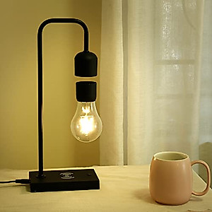 Coolha Floating Lamp with Wireless Phone Charger & LED Light Bulb Floating in The Air Freely Unique Magnetic Levitating Cloud Desk Lamp Home Decor & Gift for Friends Families