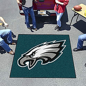 FANMATS 28801 Philadelphia Eagles Tailgater Rug - 5ft. x 6ft. Sports Fan Area Rug, Home Decor Rug and Tailgating Mat - Eagles Primary Logo