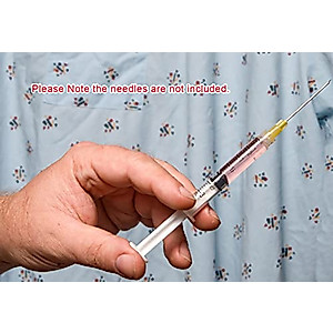 10 Pack 10ml/cc Plastic Luer Lock Syringe Large Syringes without Needle, Individually Wrapped, Tip Cap, for Scientific Labs, Measuring Liquid, Dispensing, Oil or Glue Applicator (10ML, LUER LOCK TIP)