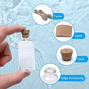 80 Pieces 20 ML Glass Bottles with Cork Stoppers Mini Small Glass Bottles, for Wedding Favors, Crafts Home Decorations