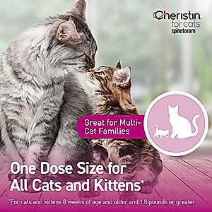 Cheristin for Cats Topical Flea Prevention – Starts Killing Fleas in 30 Minutes, 6 Dose