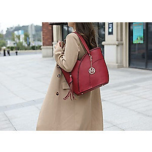 MKF Collection Tote Bag for Women,Vegan Leather Set Handbag Wallet Purse, Top-Handle Tote