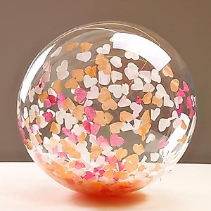 White Tissue Paper Heart Confetti 1 inch Biodegradable Confetti Paper for Wedding Party Filled Balloon or Table Decor Pack of 4000