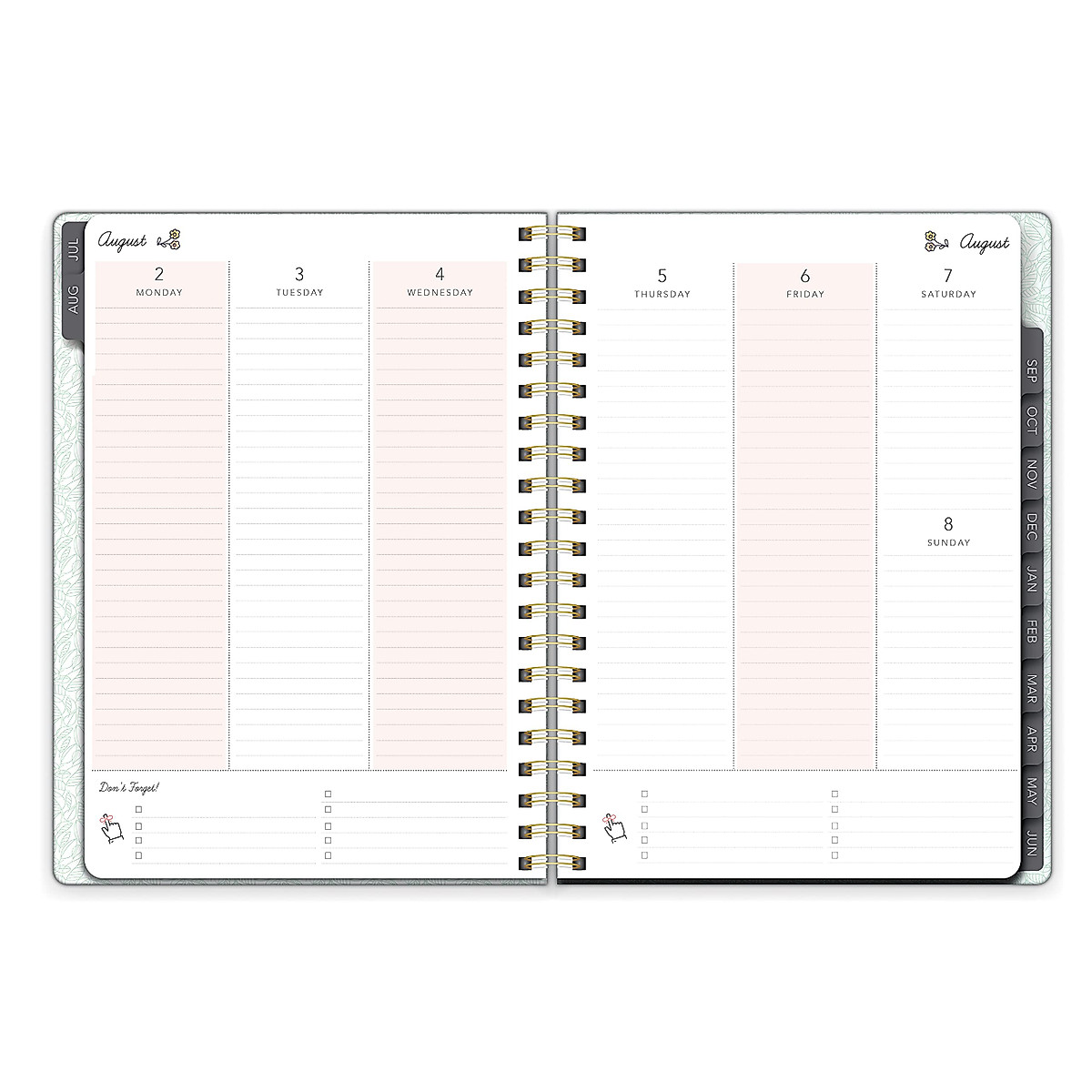 Southworth Academic Planner (July 2021-June 2022), 8.5" x 11" Bright Floral, 28 lb./105 gsm Paper, Large Twin Wire (92114)