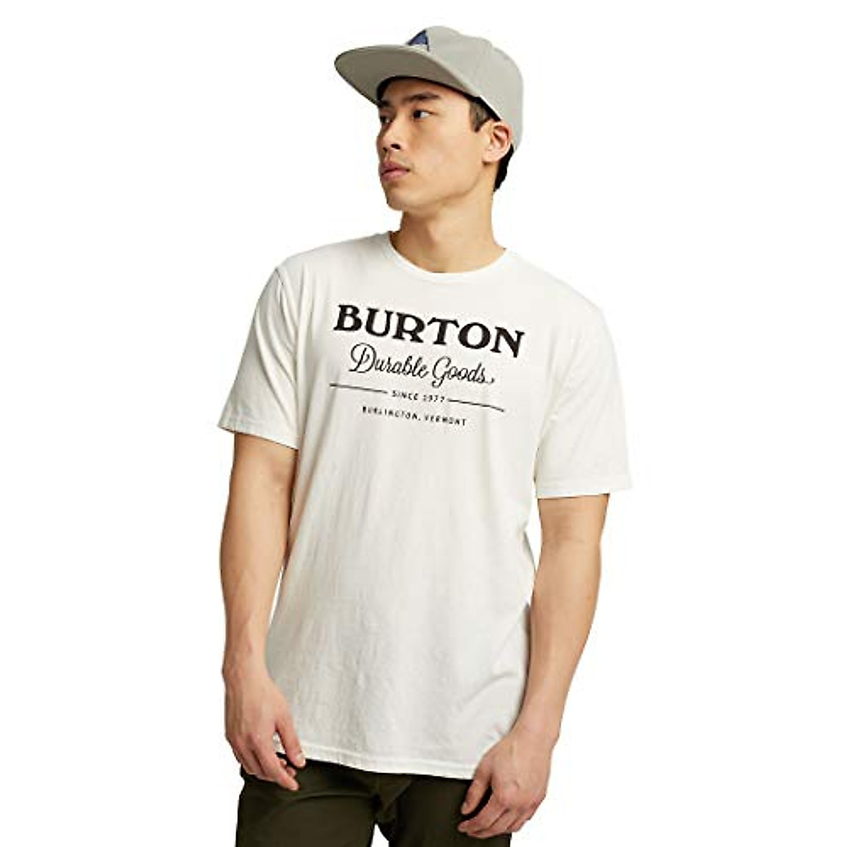 Burton Mens Durable Goods Short Sleeve Tee, Stout White New, Large