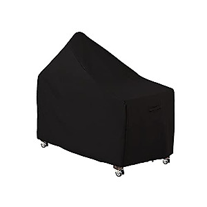 60 Inch Kamado Ceramic BBQ Grill Cover Heavy Duty Waterproof Large Big Green Egg Table Cover, Black