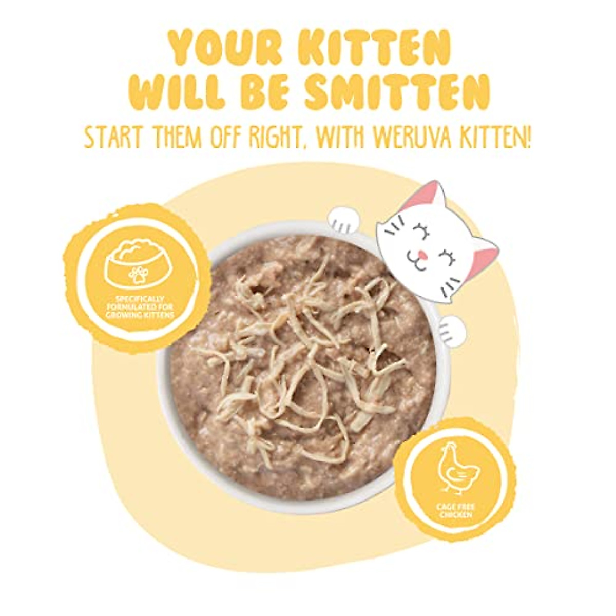 Weruva Kitten, Chicken Formula Au Jus, 3oz Can (Pack of 12)