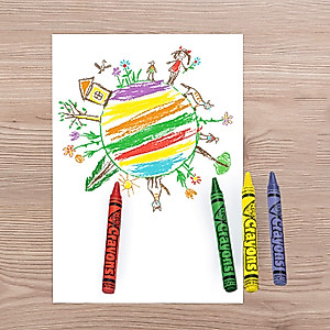 Kicko Wax Crayons - Coloring Wax Pastel in Bright Assorted Colors for School Supply, Creative Play, Arts and Crafts, DIY Projects, Children’s Party Activity, 250 Crayons Total