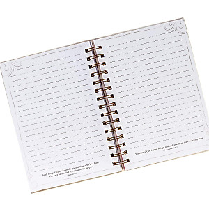 Christian Art Gifts Journal w/Scripture Be Still Watercolor Psalm 46:10 Bible Verse Floral 192 Ruled Pages, Large Hardcover Notebook, Wire Bound