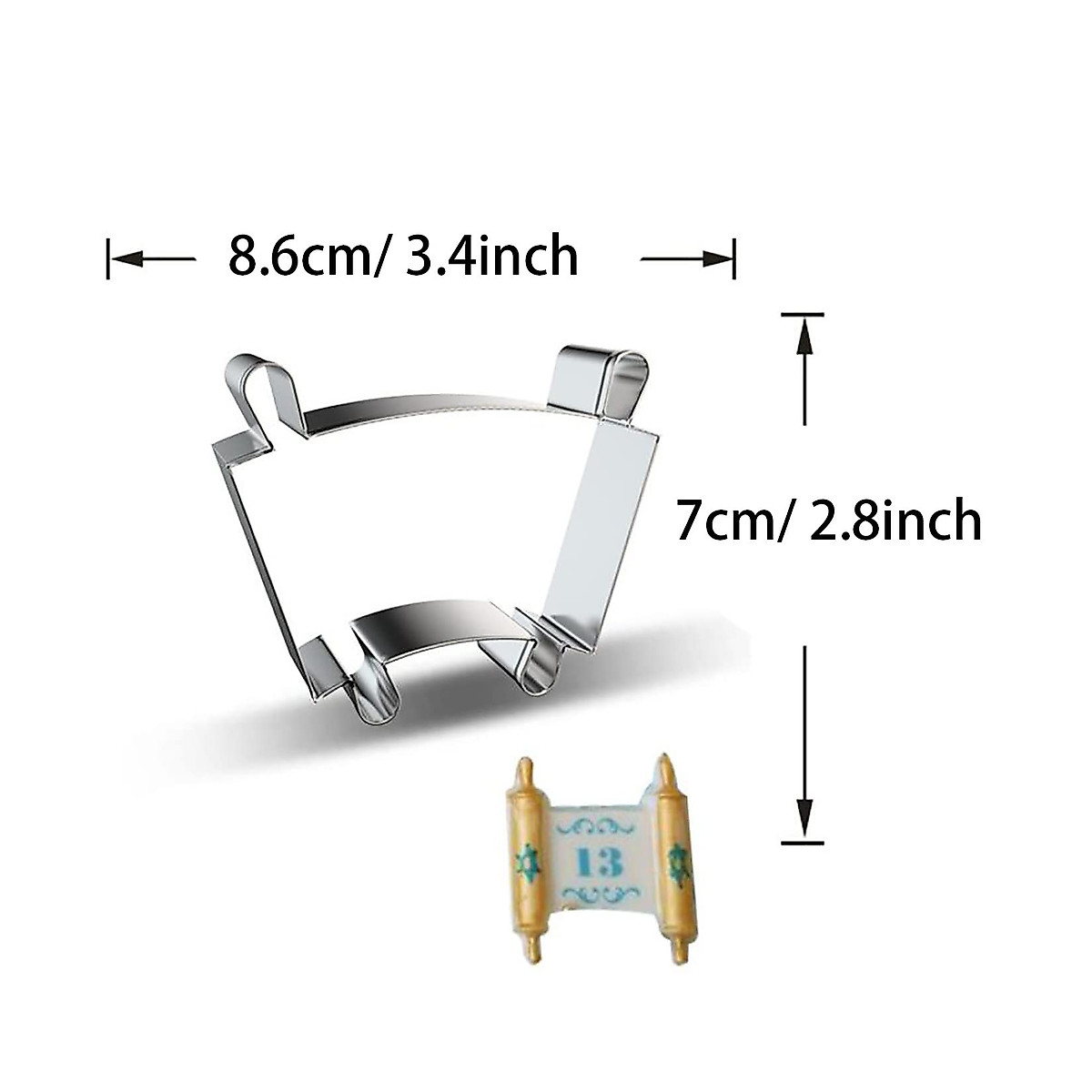 WJSYSHOP Torah Scroll Shape Cookie Cutter