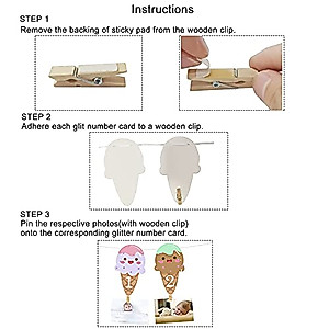 Ice Cream Monthly Photo Banner - Ice Cream 1st Birthday Monthly Banner Baby Girl 12 Month Photo Display Milestone Photograph Bunting Garland for Ice Cream First Birthday Party,Sweet One Summer Party