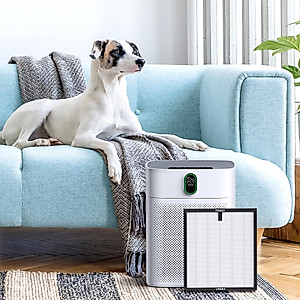 HY4866 True HEPA Air Purifier Replacement Filters Compatible with MORENTO Air Purifier Replacement Filter and YIOU M1 Air Cleaner Purifier, 4 Pack