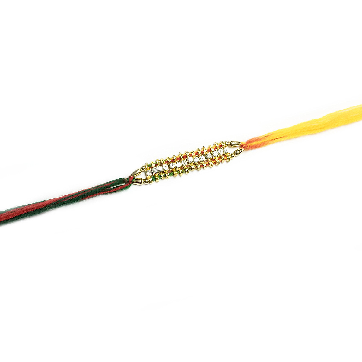 Set of Three Rakhi, 14 Stone Rakhi thread, Raksha bandhan Gift for your Brother, Vary Color and Multi Design